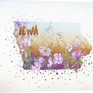 Iowa State Flower wild Rose Metal Wall Art Print - Etsy