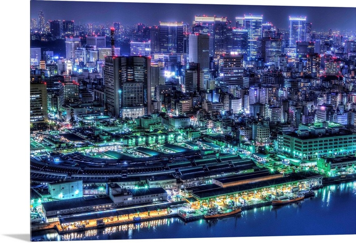 Tokyo Metal Wall Art Print | Etsy