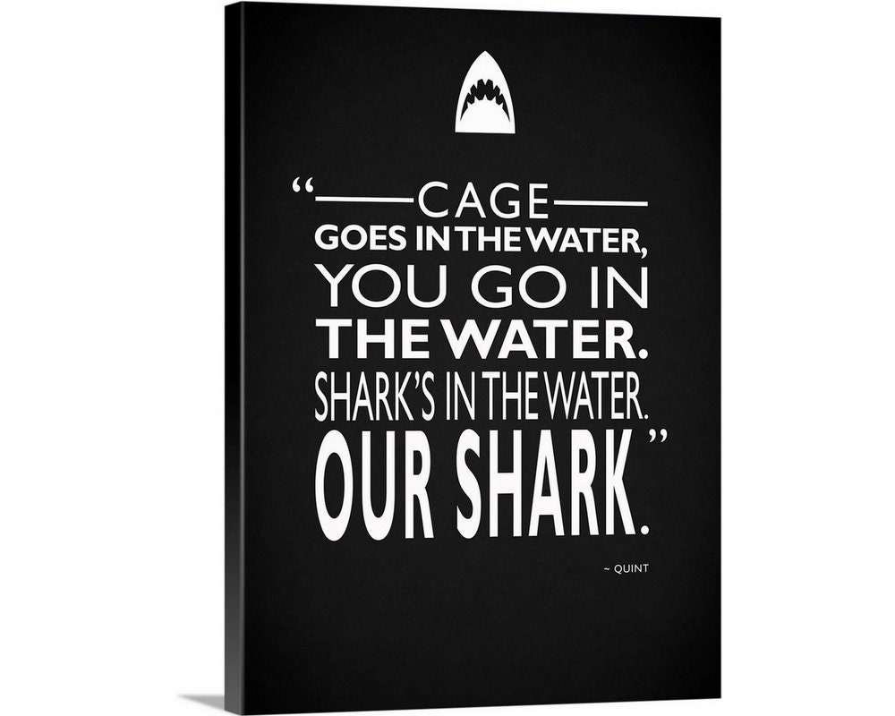 Jaws Canvas Wall Art Print | Etsy