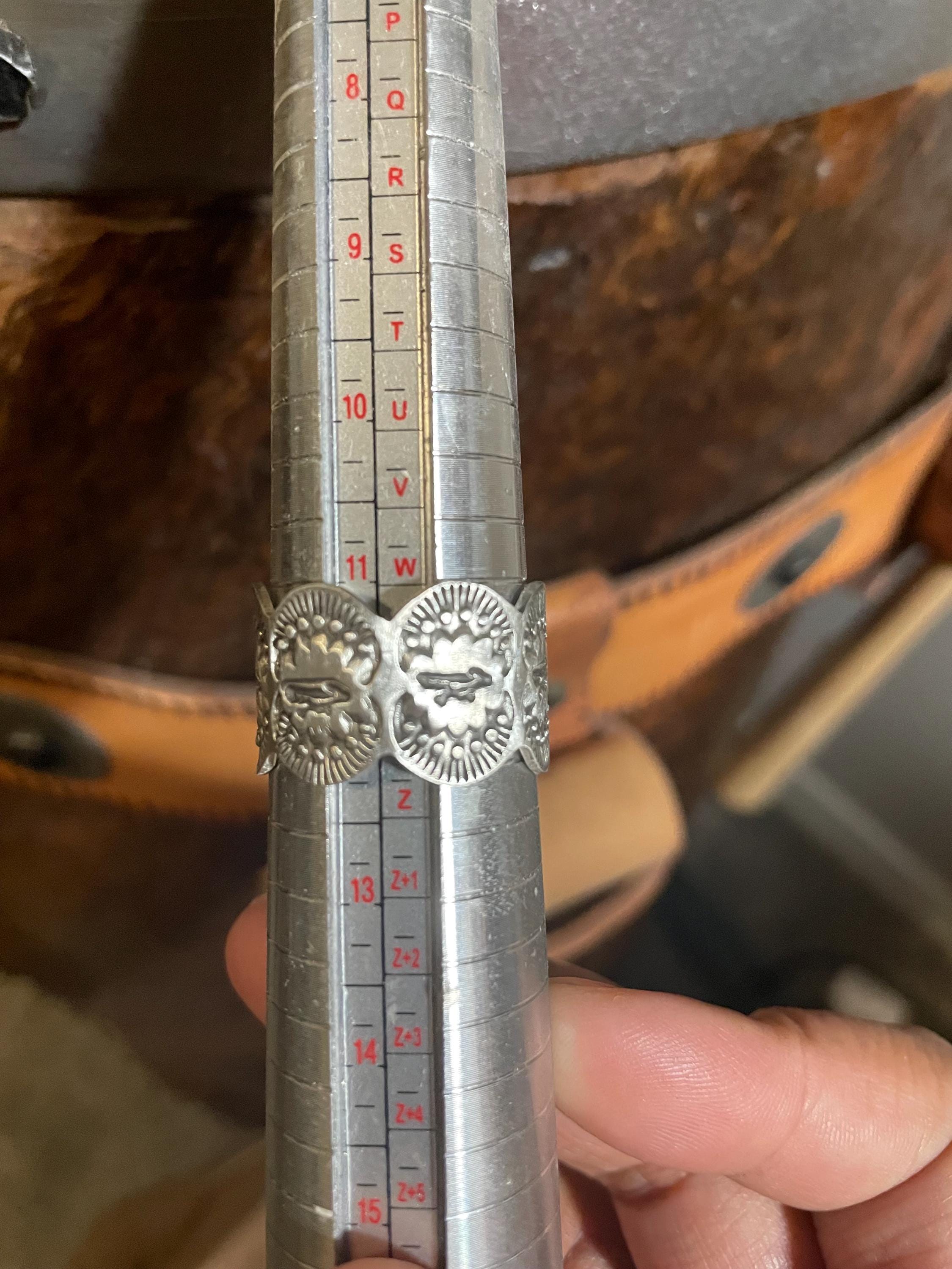 Stamped Sterling Silver Ring - Etsy