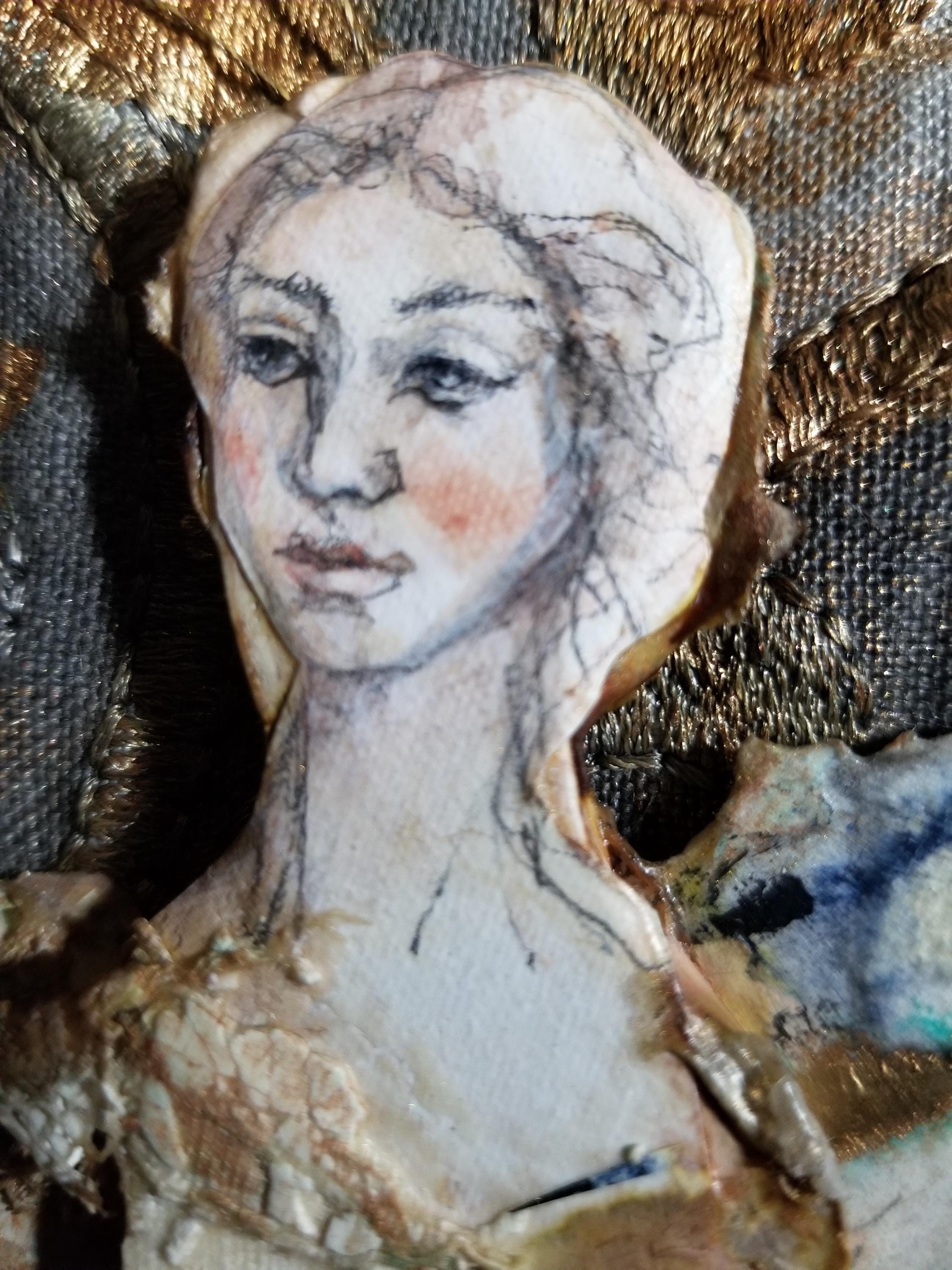Mixed Media Art Angel Ornaments + Hand Made Christmas + Original Art ...