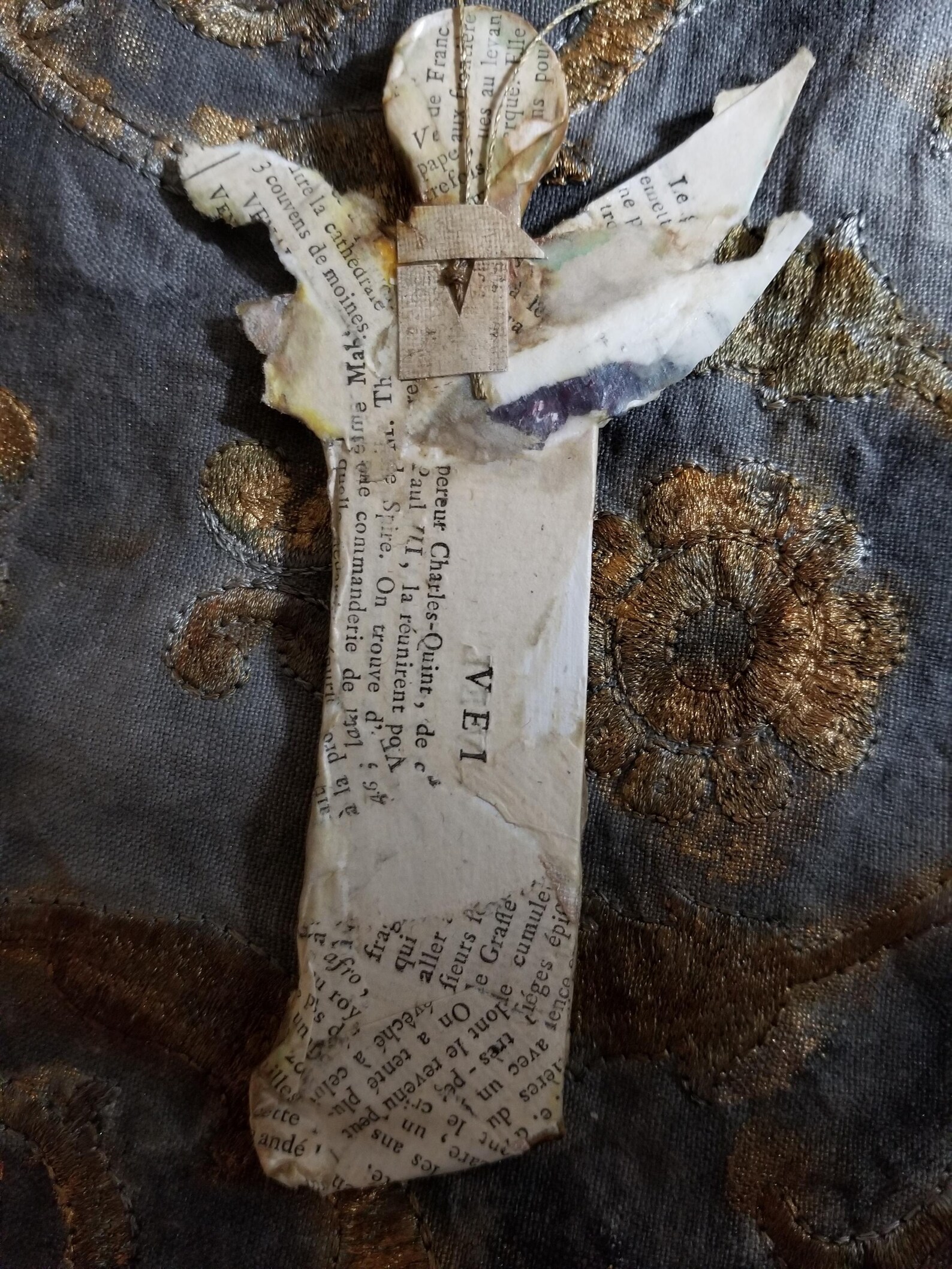 Mixed Media Art Angel Ornaments + Hand Made Christmas + Original Art ...