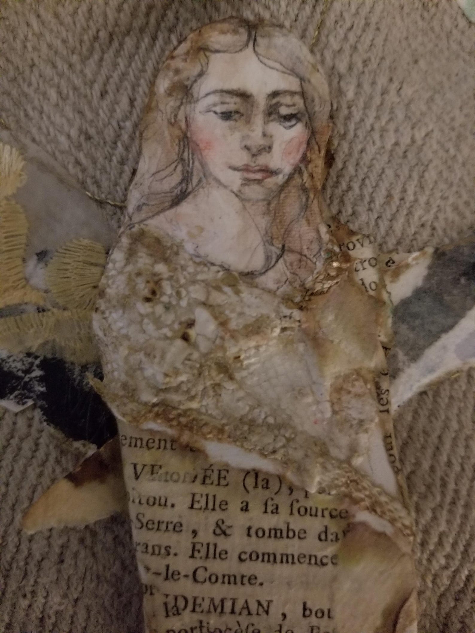 Mixed Media Art Angel Ornaments + Hand Made Christmas + Original Art ...