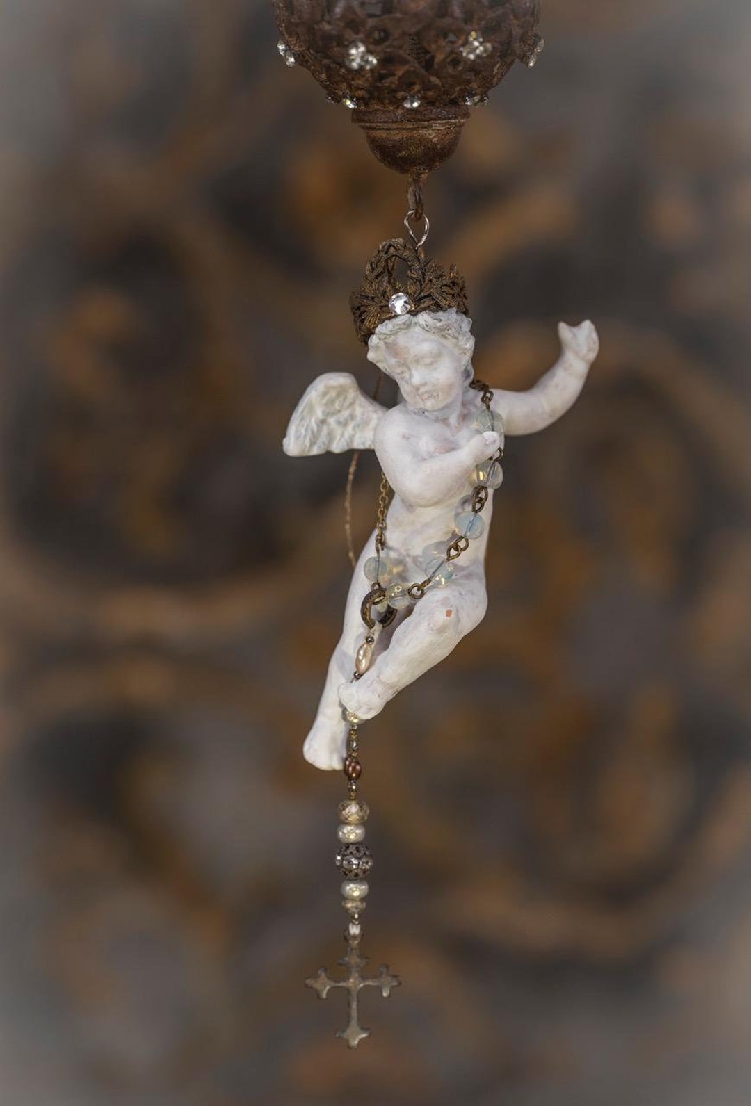 Antique Hanging Vigil Lanterns With Cherubs - Etsy