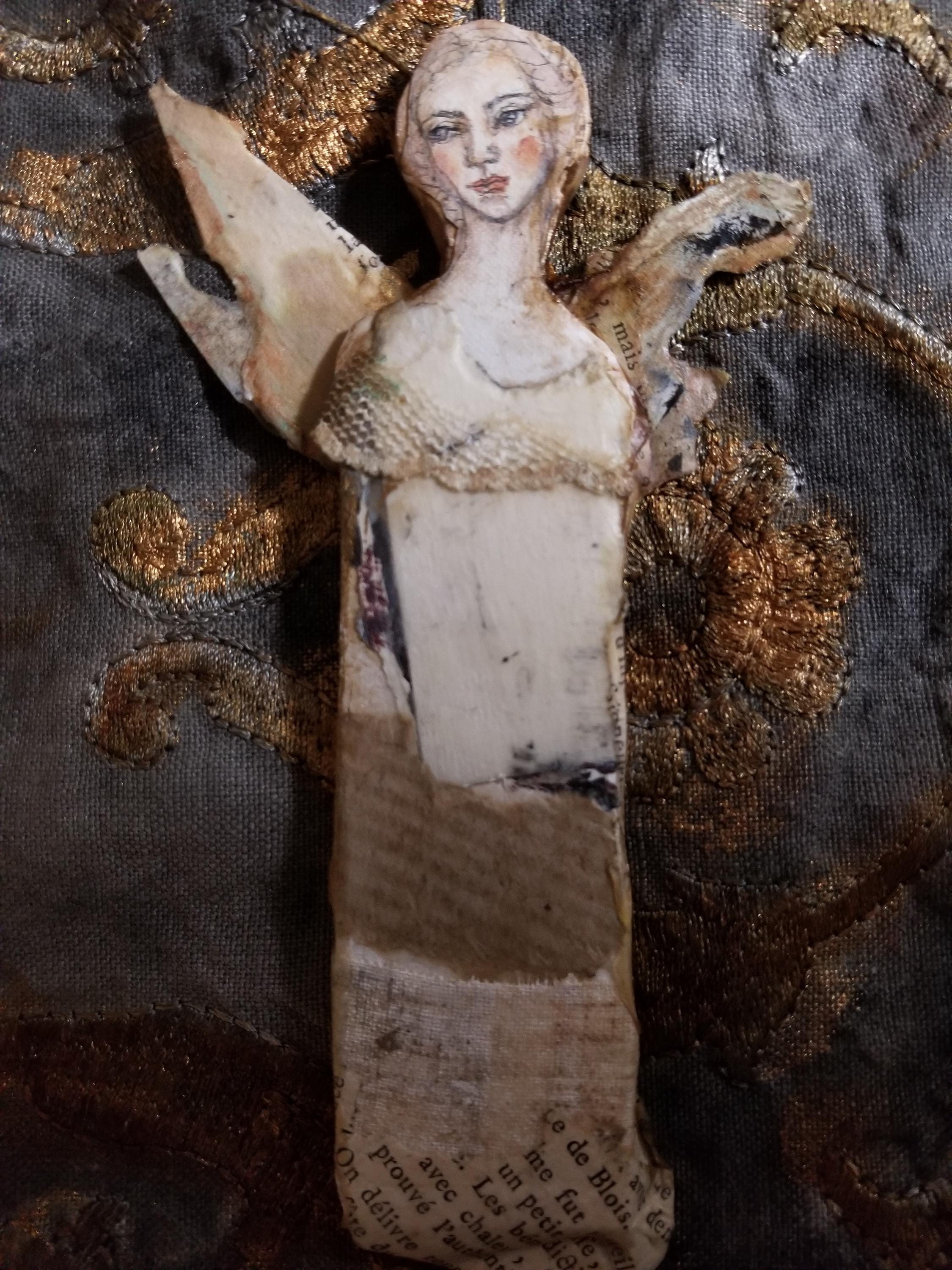 Mixed Media Art Angel Ornaments + Hand Made Christmas + Original Art ...