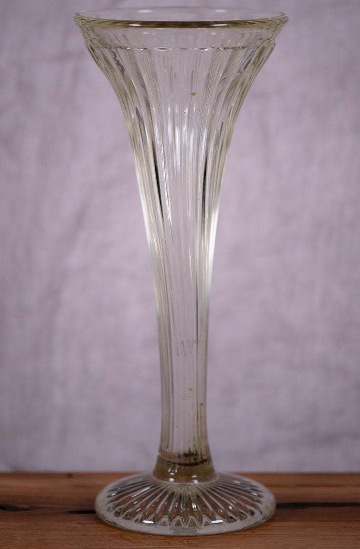 Antique Fluted Glass Vase, Tall Rose Bud Vase, Shabby Chic Decor - Etsy