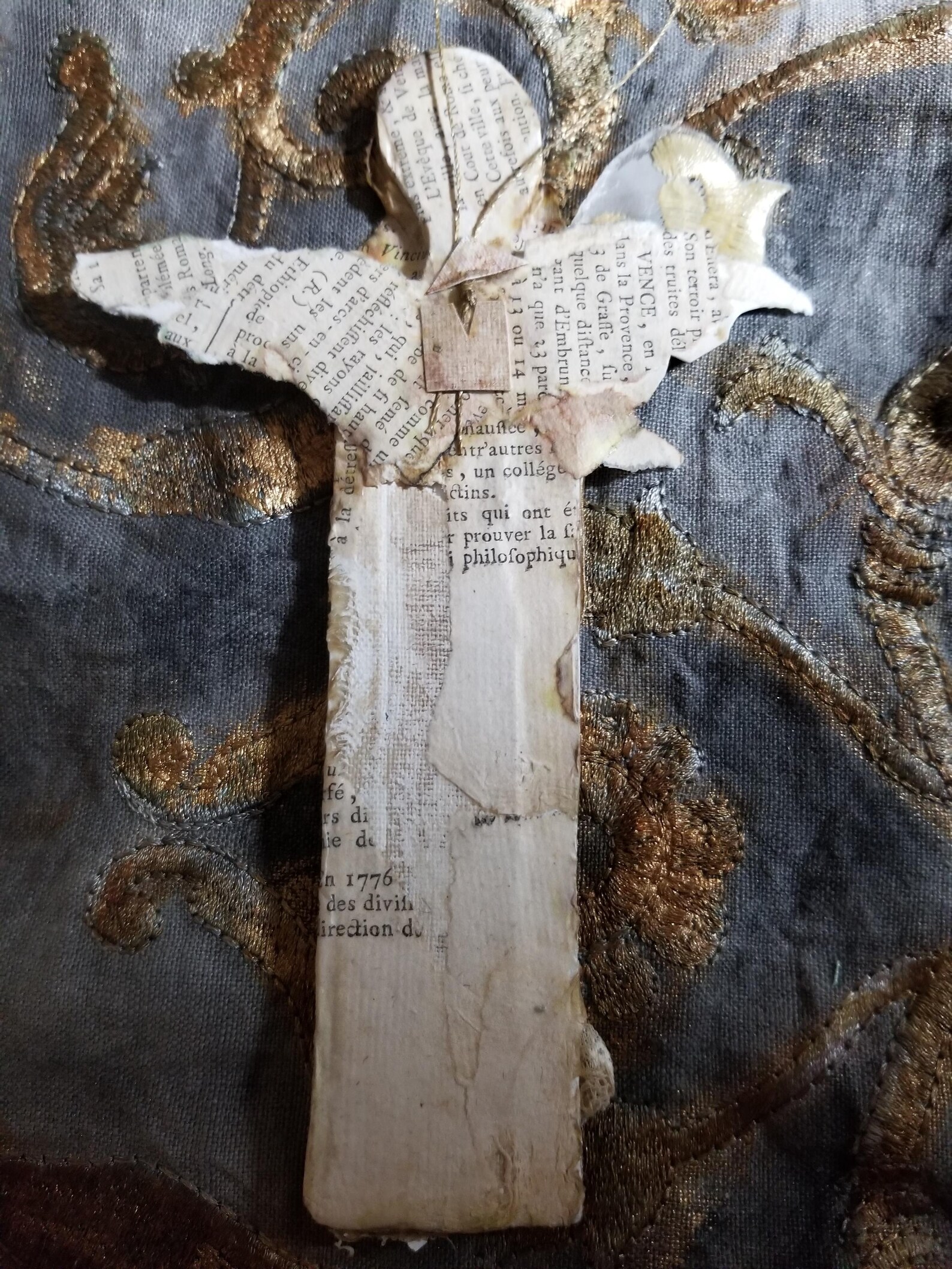Mixed Media Art Angel Ornaments + Hand Made Christmas + Original Art ...