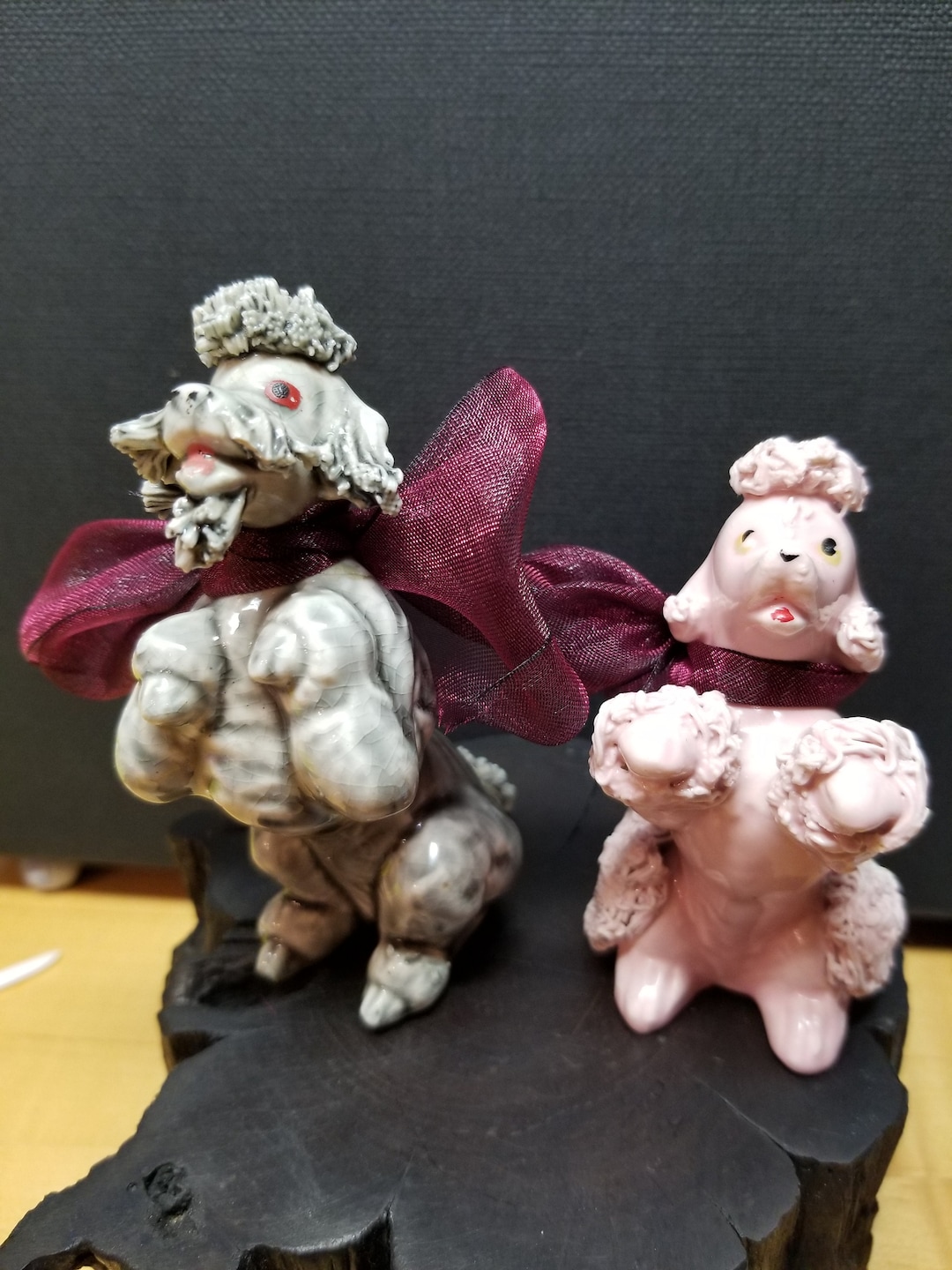 Vintage Spaghetti Poodle Pair + Begging Ceramic Poodles + Sitting ...