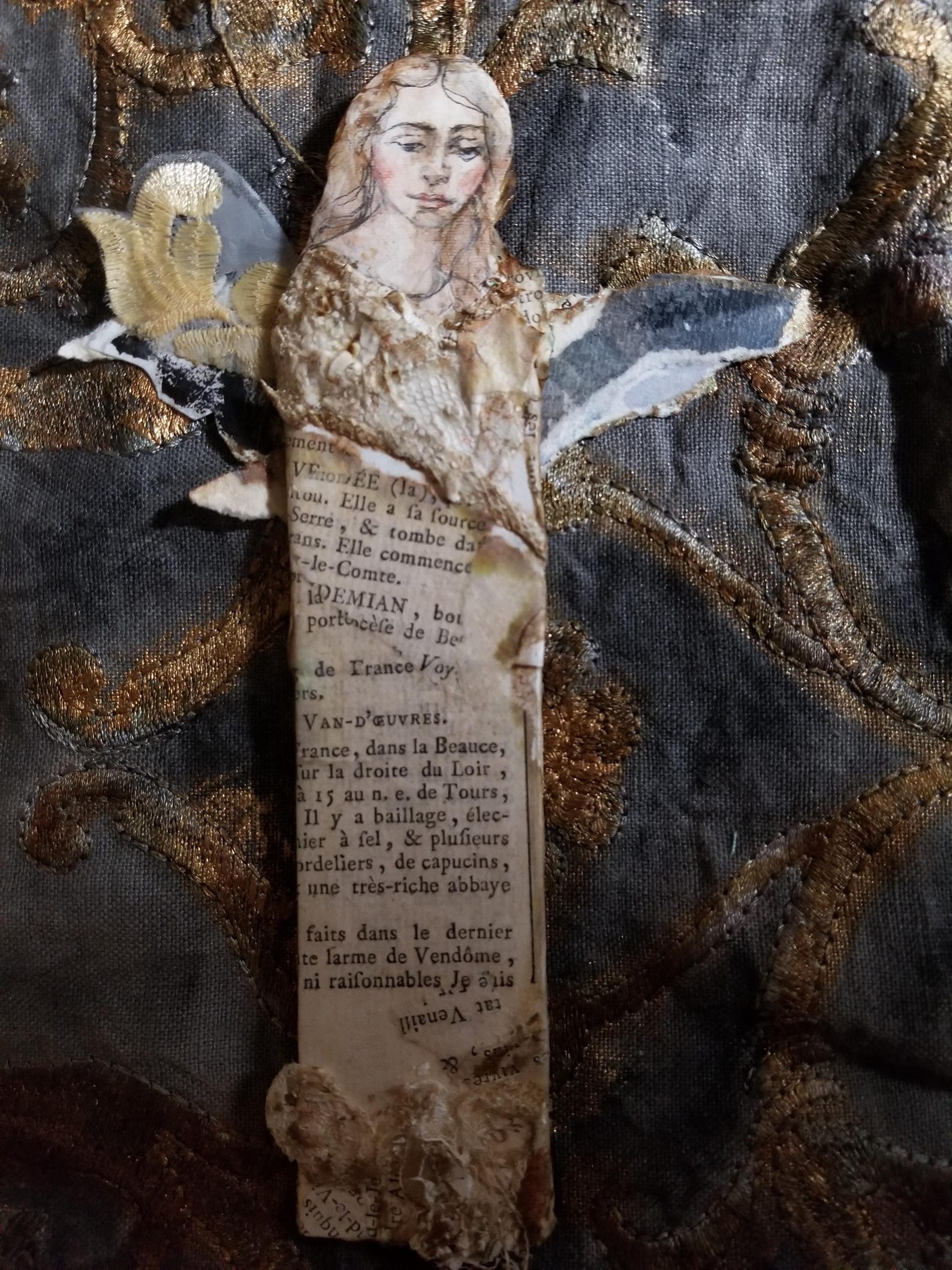 Mixed Media Art Angel Ornaments + Hand Made Christmas + Original Art ...