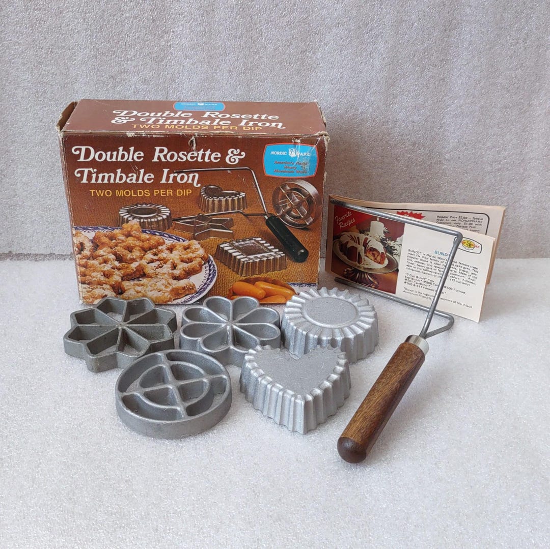 Rosette & Timbale Double Iron Mold Set Nordic Ware 6 Piece Set - Etsy