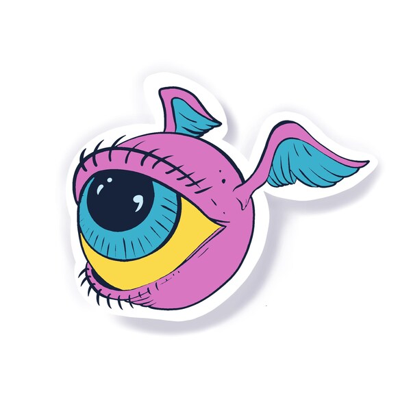 Flying Eyeball Decal - Etsy