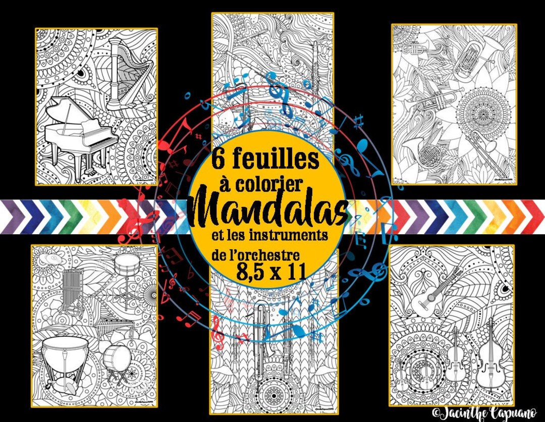 Mandalas and Orchestral Instruments - Etsy