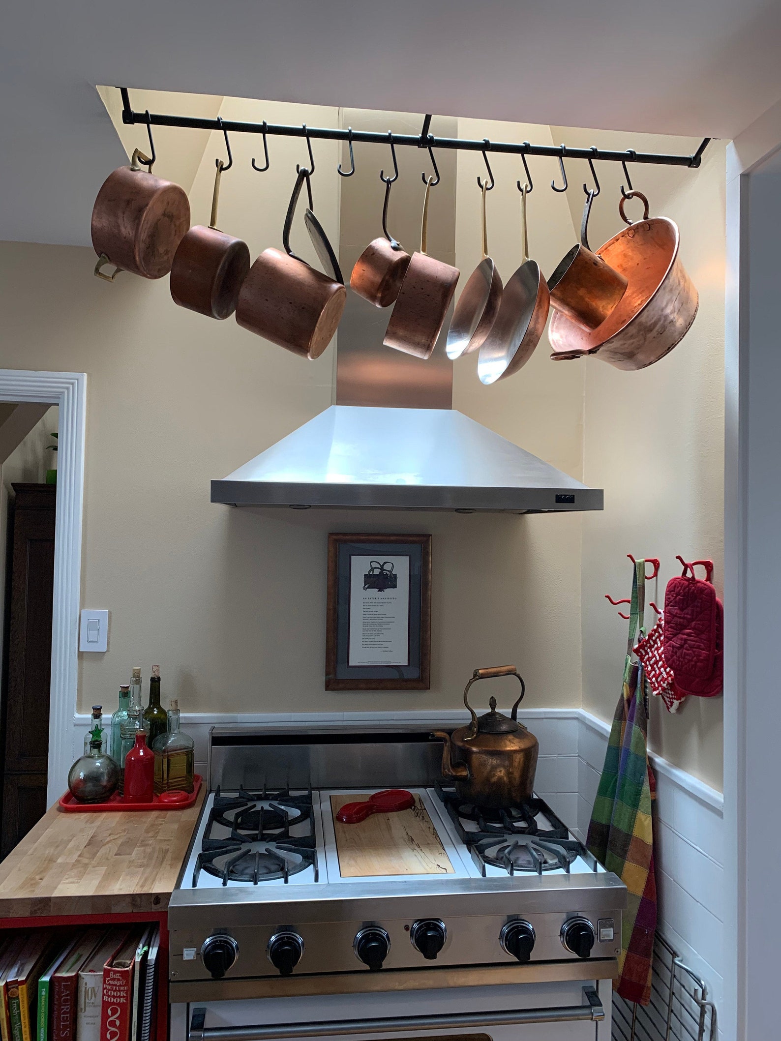 Pot Rack Iron Rod, 3/4'' Custom Made Pot Rod, Modern Wrought Iron Pot ...