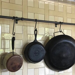 Pot Rack Iron Rod, 3/4'' Custom Made Pot Rod, Modern Wrought Iron Pot ...