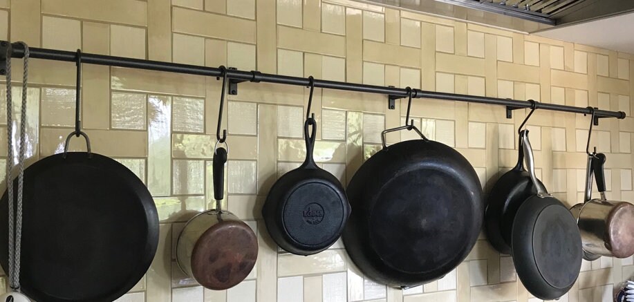 Pot Rack Iron Rod, 3/4'' Custom Made Pot Rod, Modern Wrought Iron Pot ...