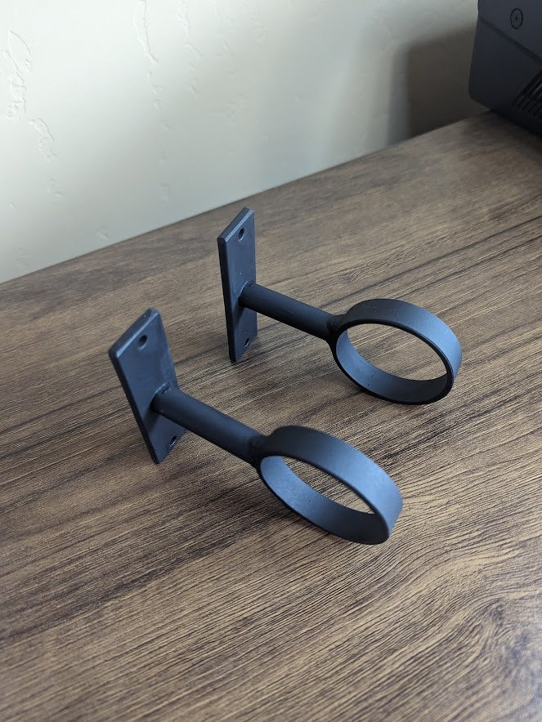 Handmade Modern Thin 1/2'' Front Circle Drapery Brackets, Wall or ...