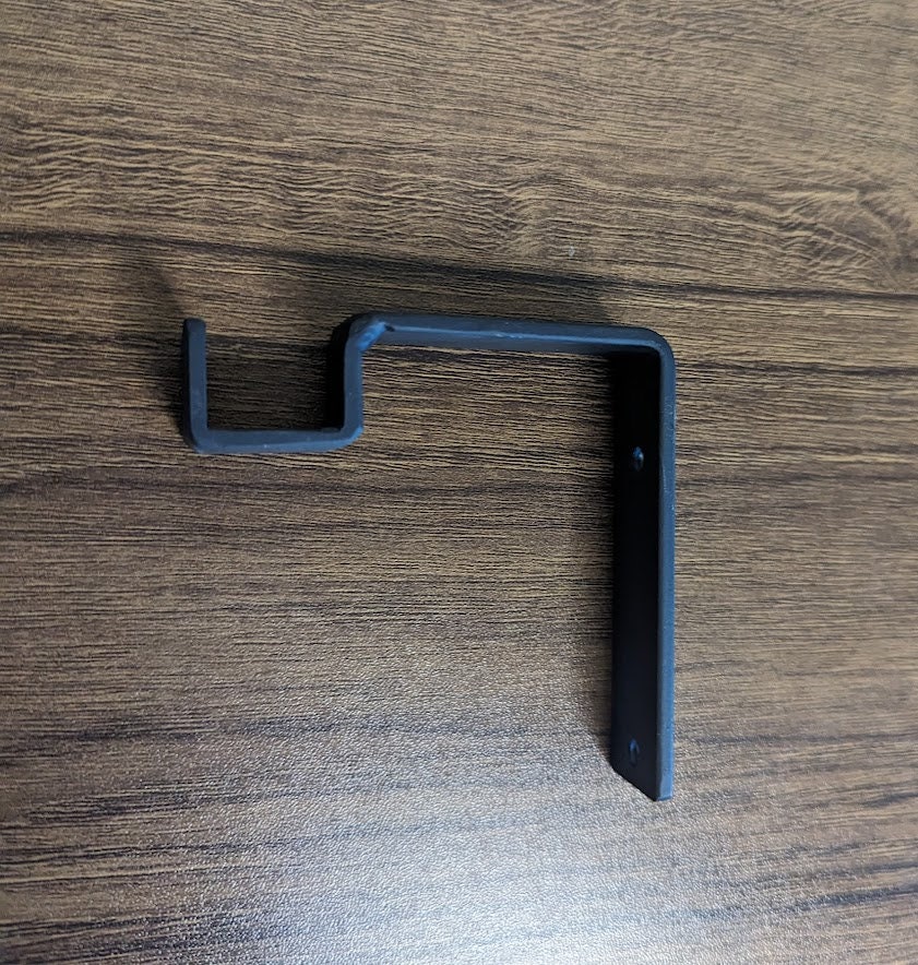 Square Rod Drapery Brackets, 1-PAIR Handmade Heavy Duty Modern Iron ...