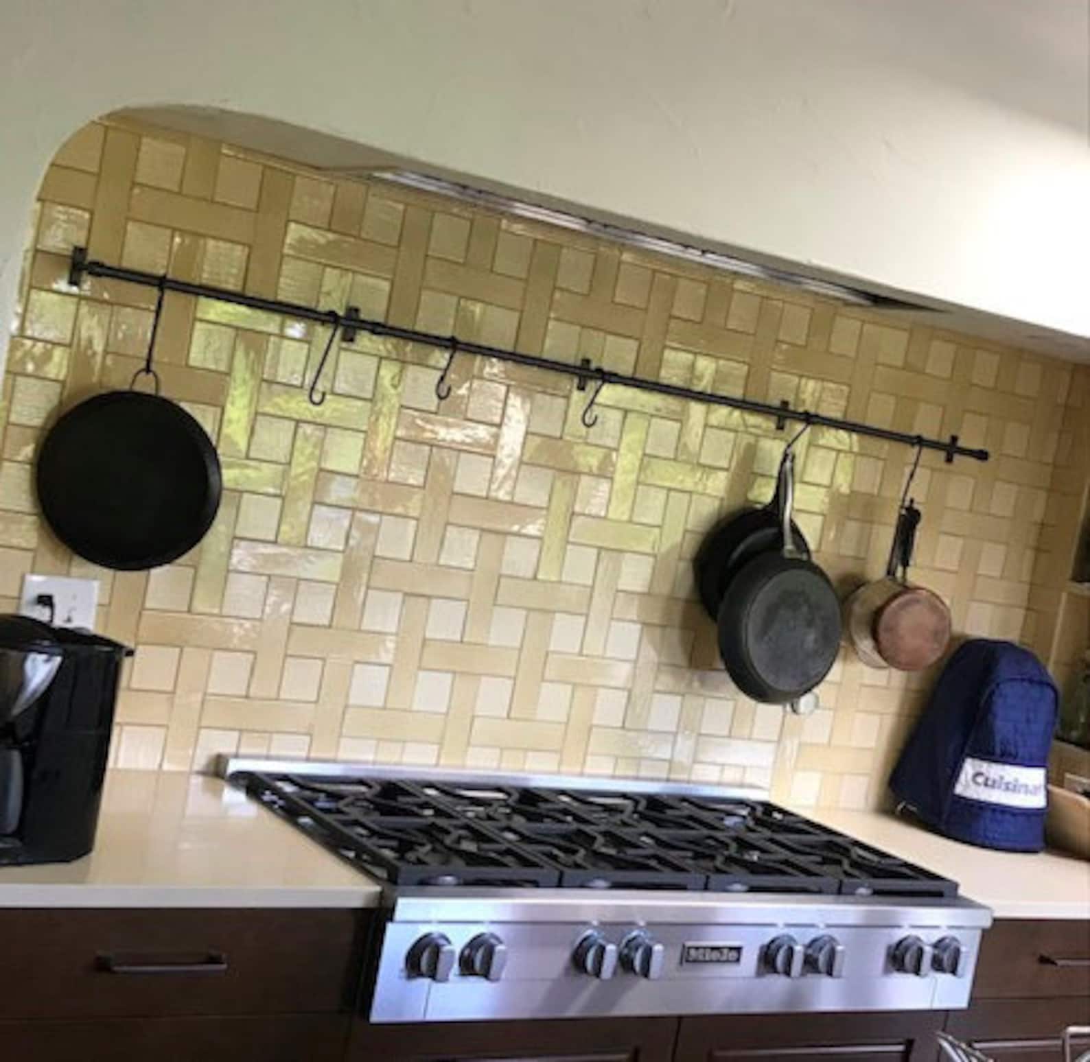 Pot Rack Iron Rod, 3/4'' Custom Made Pot Rod, Modern Wrought Iron Pot ...