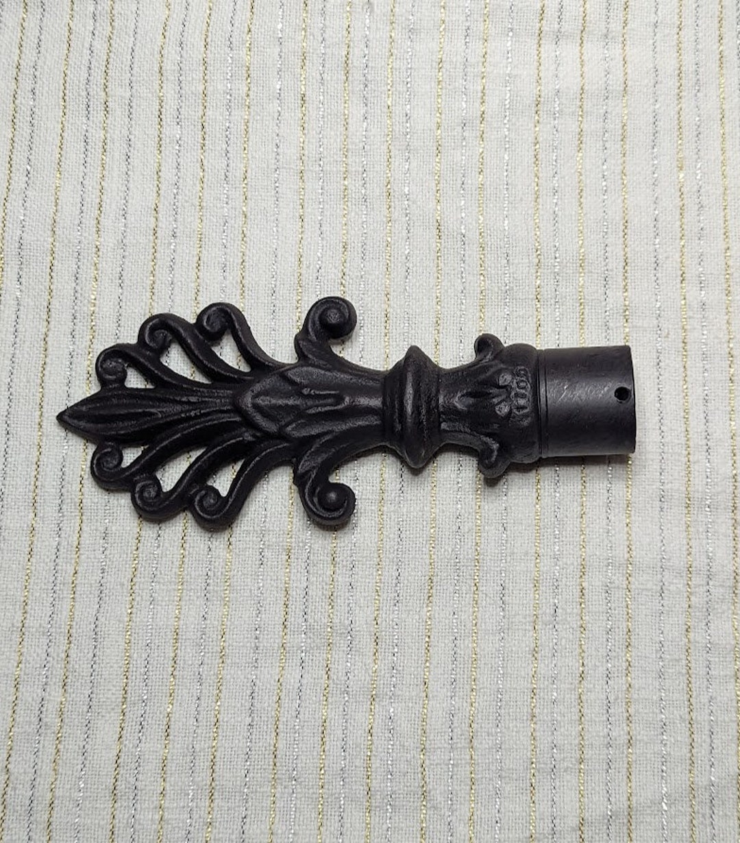 French Design Finials, Cast Iron Drapery Rod Finials, Antiqued Finials ...
