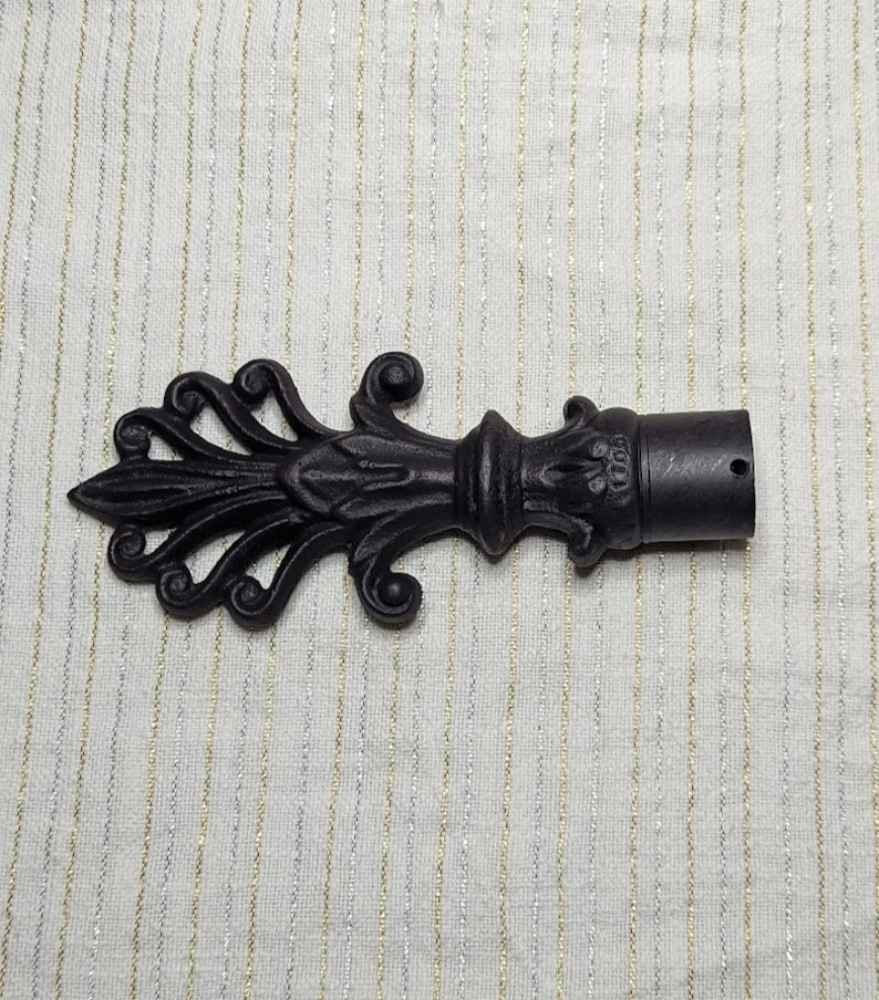 French Design Finials, Cast Iron Drapery Rod Finials, Antiqued Finials ...