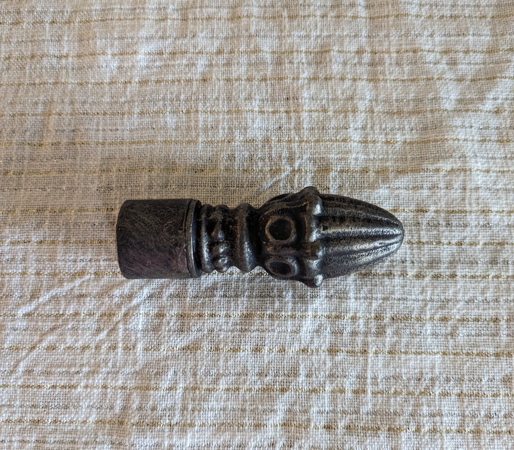 Cast Iron Drapery Rod Finials, Small Pinecone Finials, Antiqued Finials ...