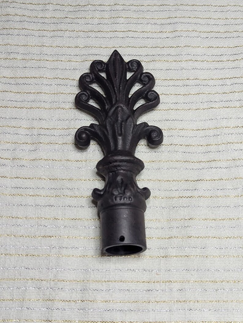 French Design Finials, Cast Iron Drapery Rod Finials, Antiqued Finials ...