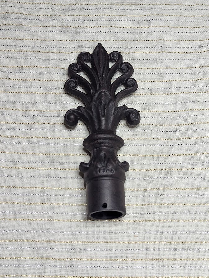 French Design Finials, Cast Iron Drapery Rod Finials, Antiqued Finials ...