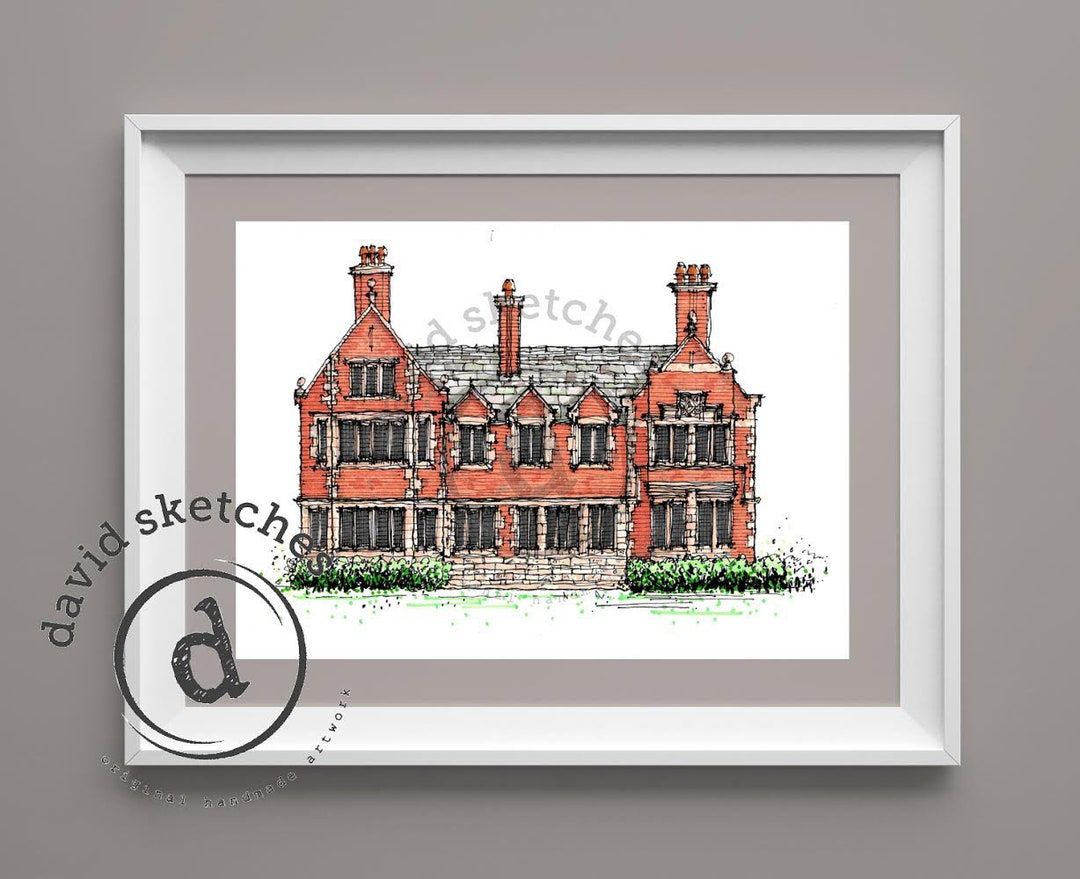 Colshaw Hall, Cheshire Art Print by David Callear - Etsy