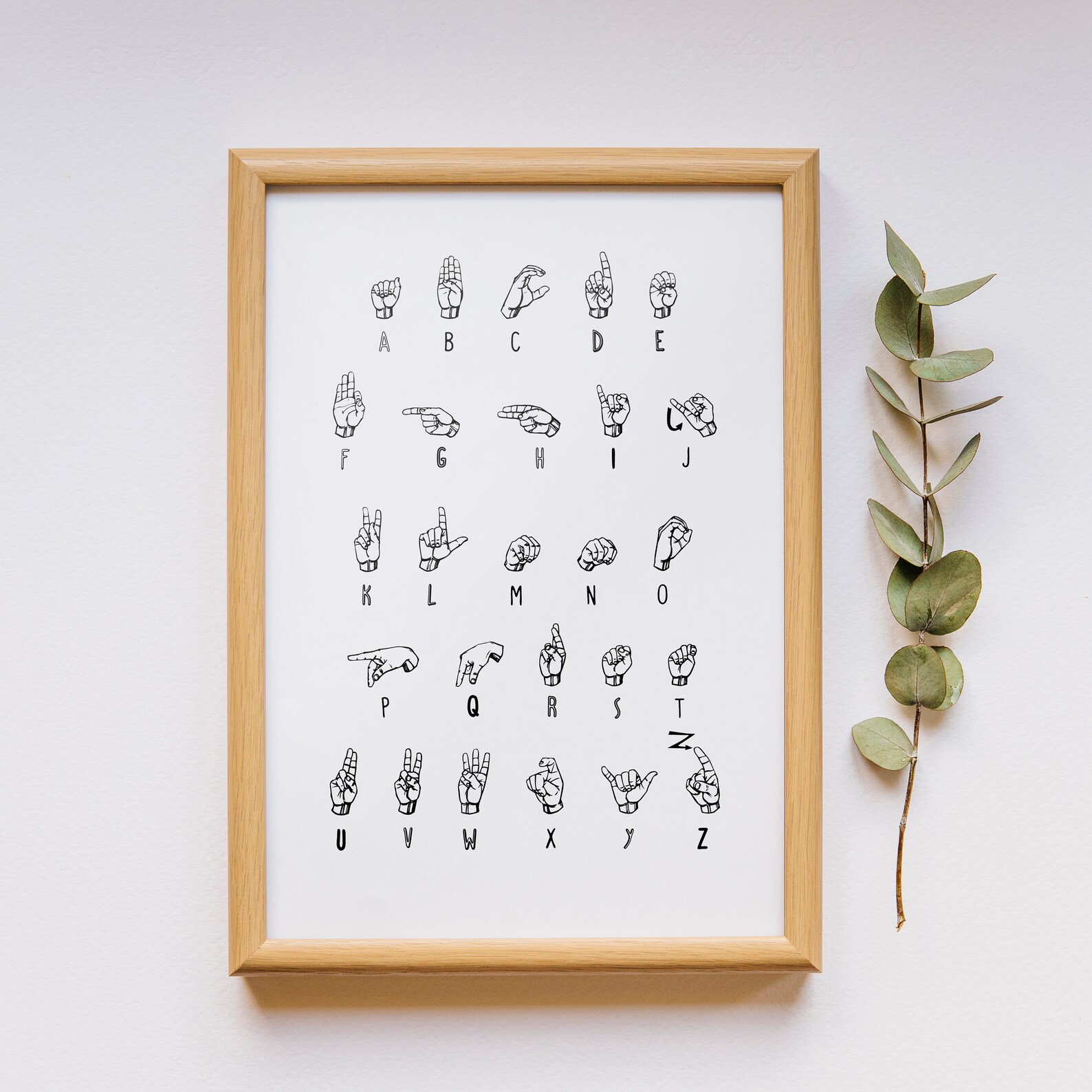 ASL Alphabet | American Sign Language | Printable Wall Art | Home ...