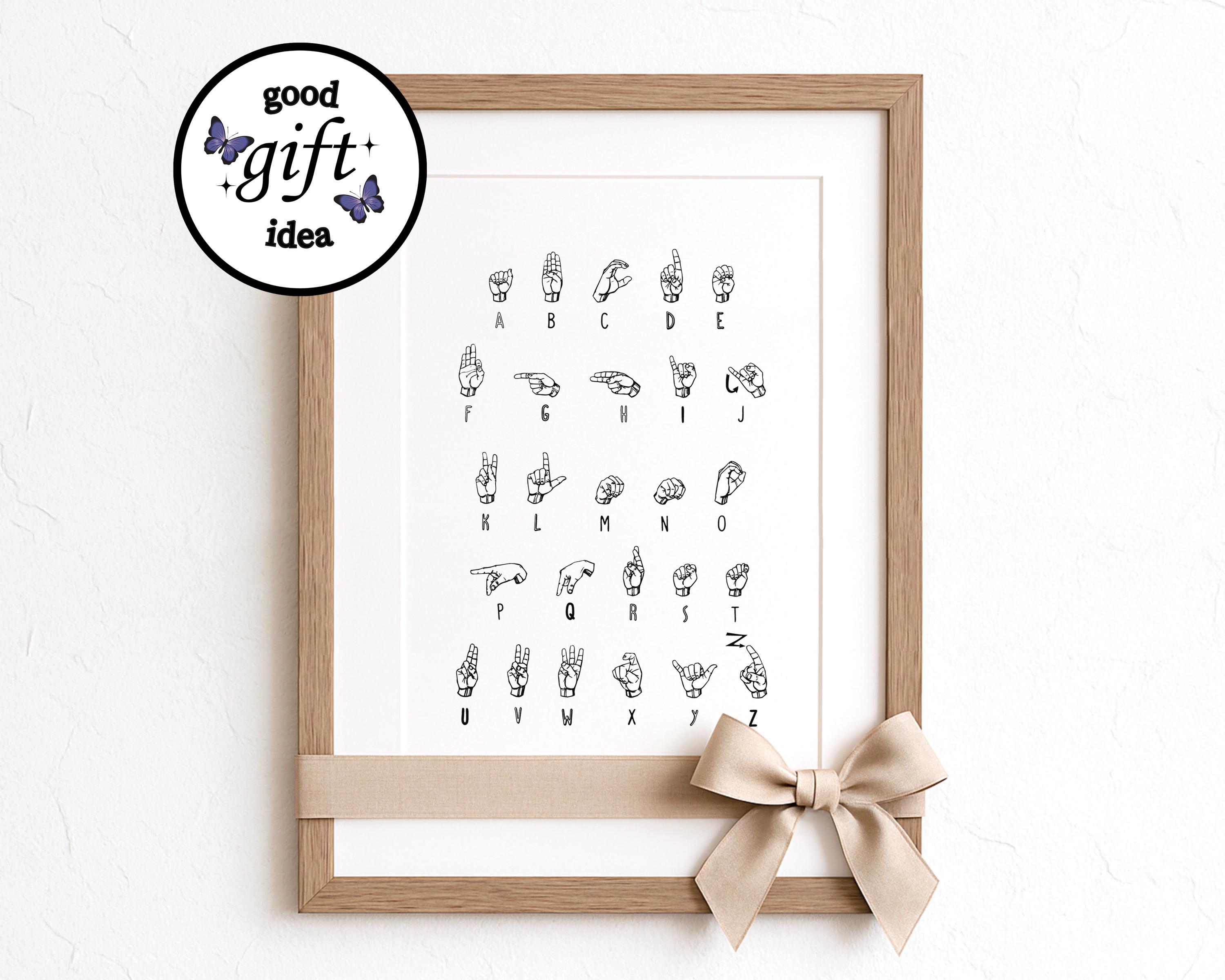 ASL Alphabet, American Sign Language, Class Room Art Prints, ASL ...