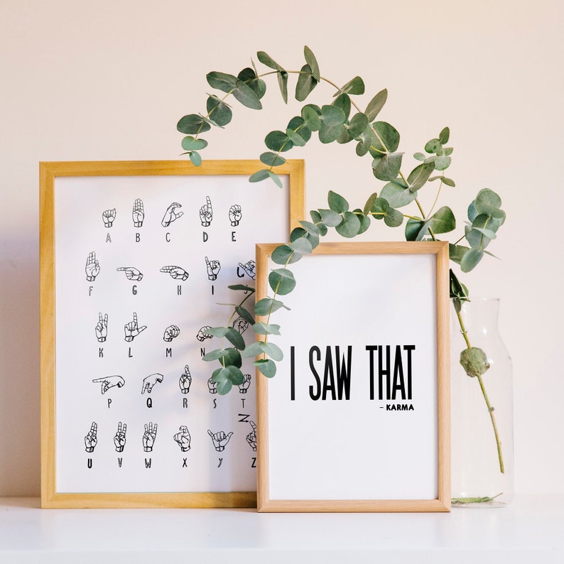 ASL Alphabet | American Sign Language | Printable Wall Art | Home ...