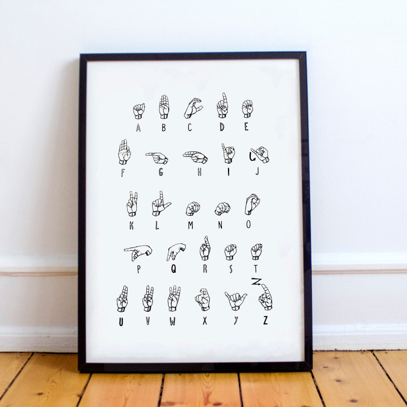ASL Alphabet | American Sign Language | Printable Wall Art | Home ...