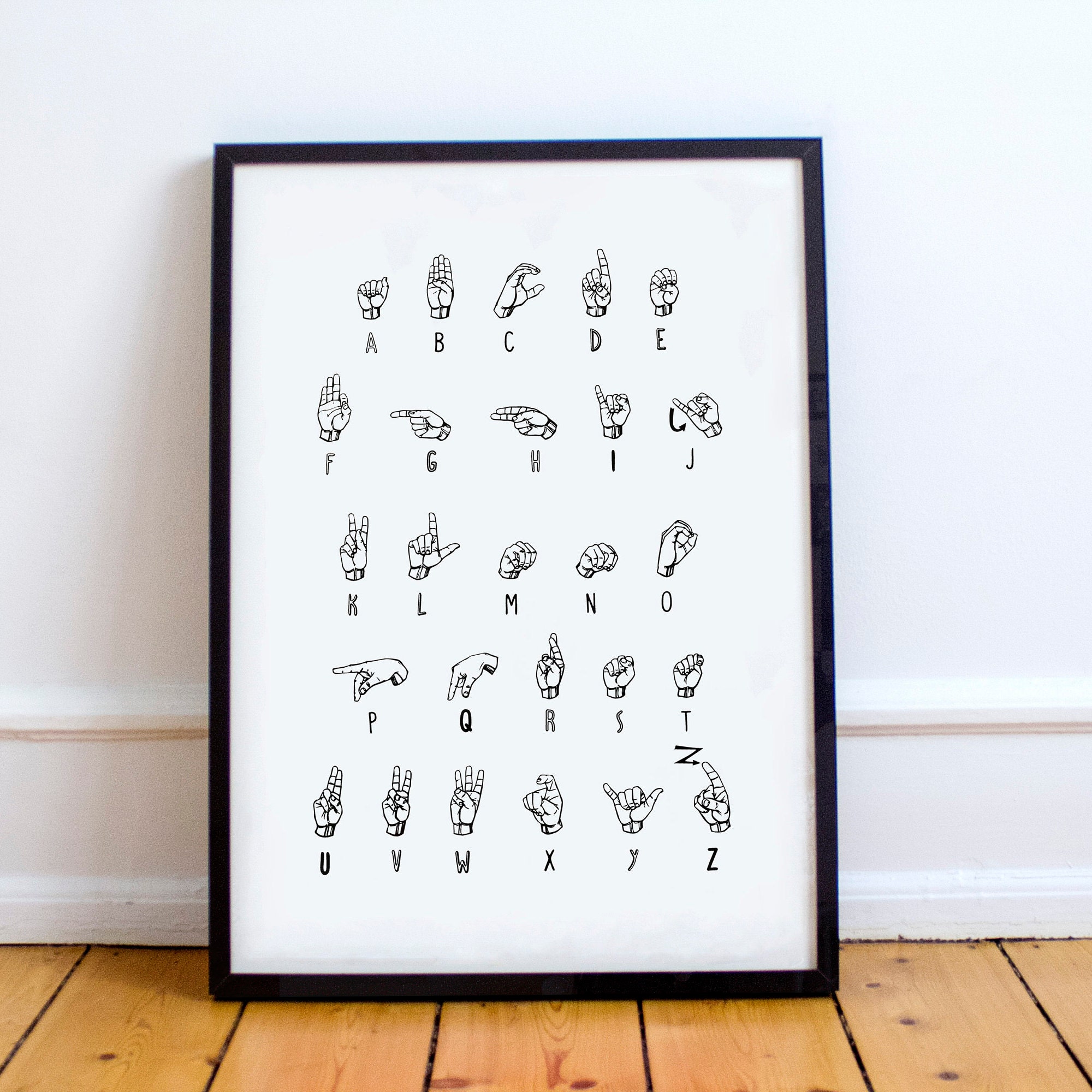 ASL Alphabet | American Sign Language | Printable Wall Art | Home ...