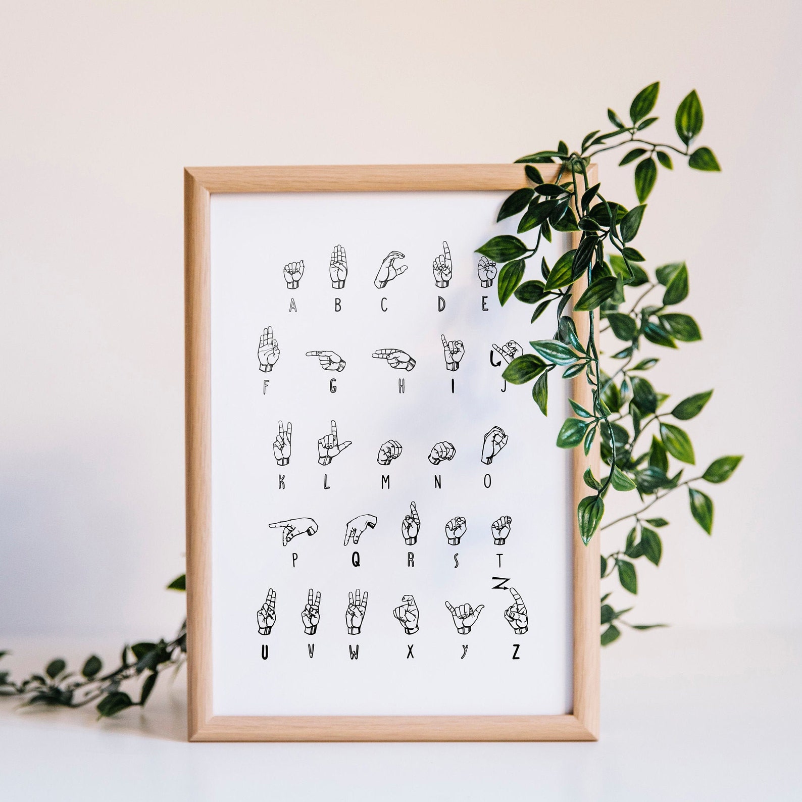 ASL Alphabet | American Sign Language | Printable Wall Art | Home ...