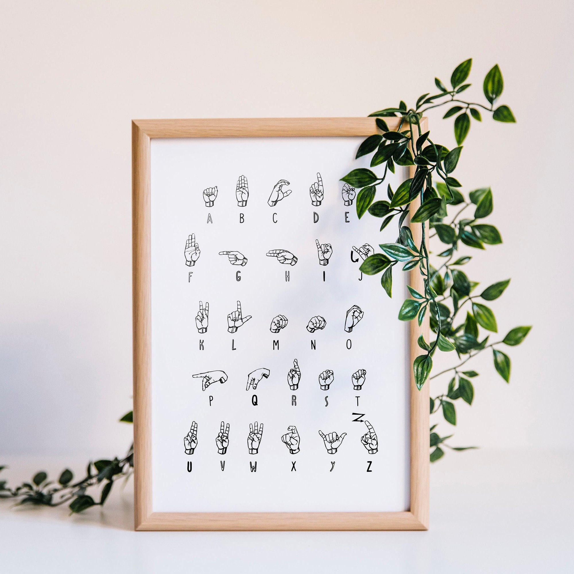 ASL Alphabet | American Sign Language | Printable Wall Art | Home ...