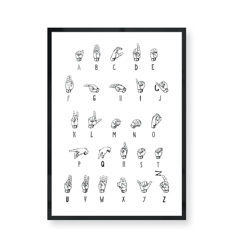 ASL Alphabet | American Sign Language | Printable Wall Art | Home ...