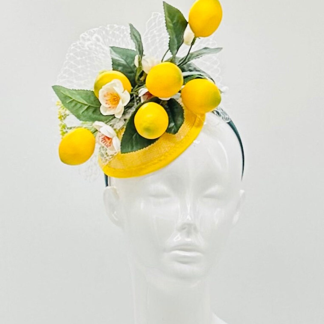 Yellow Lemon Derby Fascinator, Kentucky Derby Hat Alternative, Kentucky ...