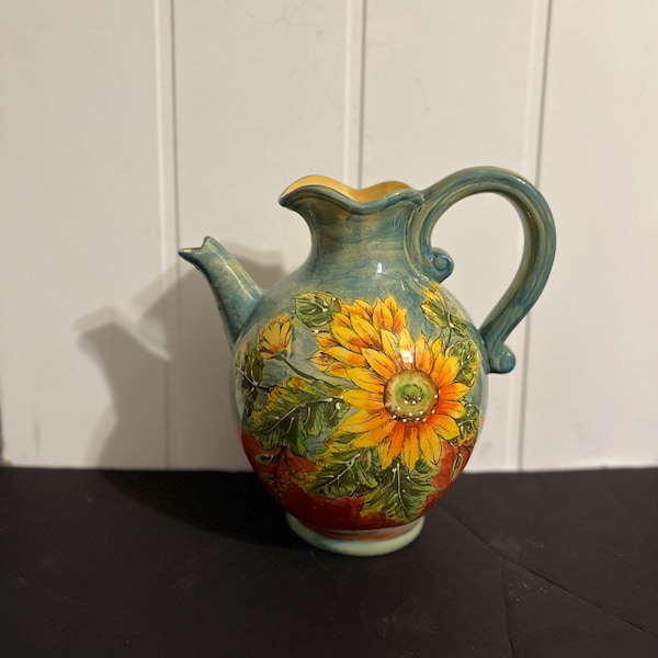 Sunflower Pitcher - Etsy