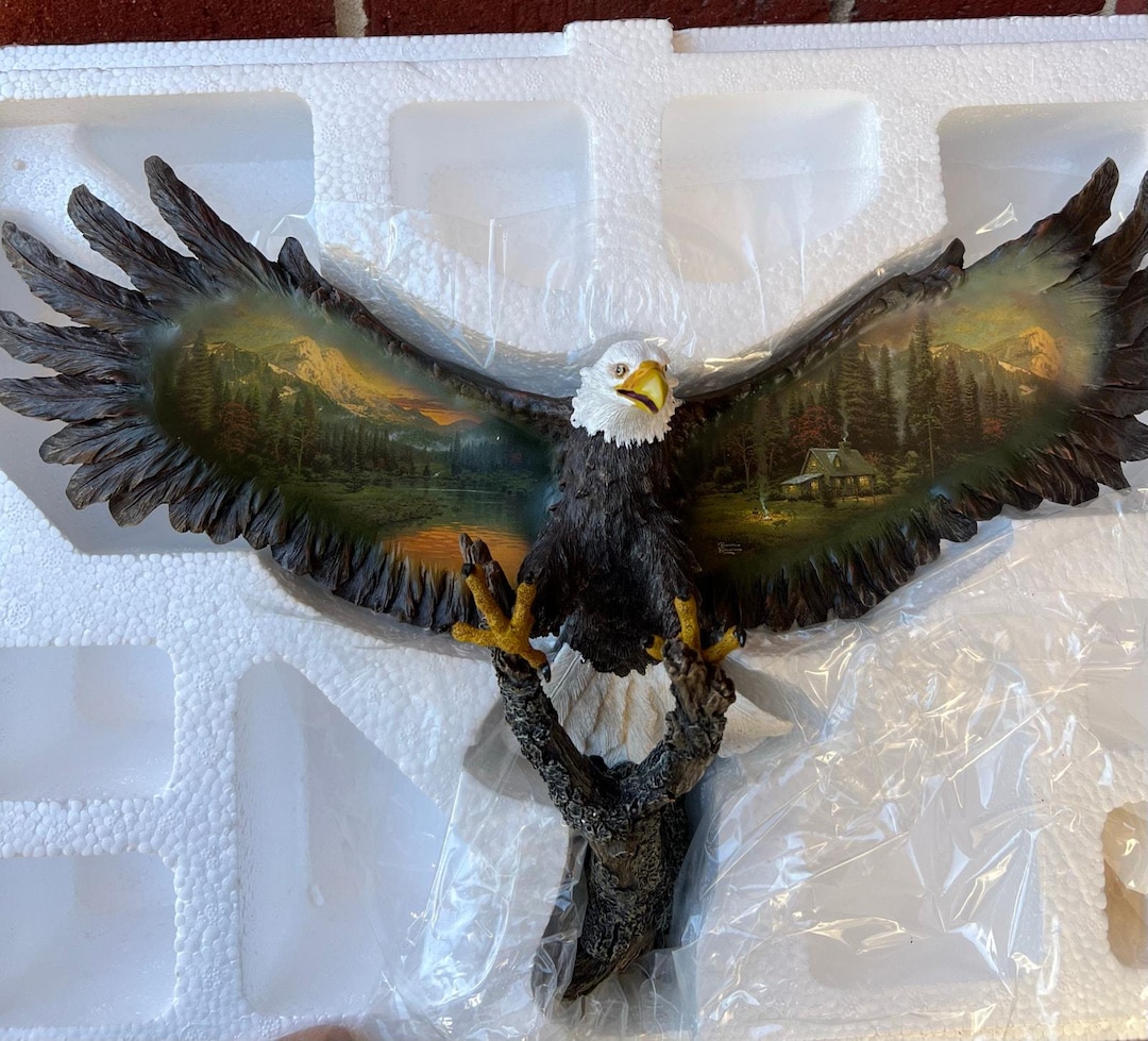 Bradford Exchange Thomas Kinkade Eagle Wall Mount Evening Majesty Eagle ...