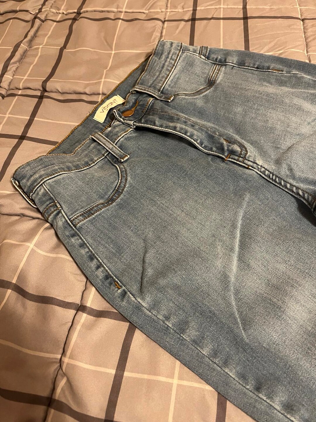 Vibrant Light Blue / Stonewash Super Flare Jeans raw Hem - Etsy