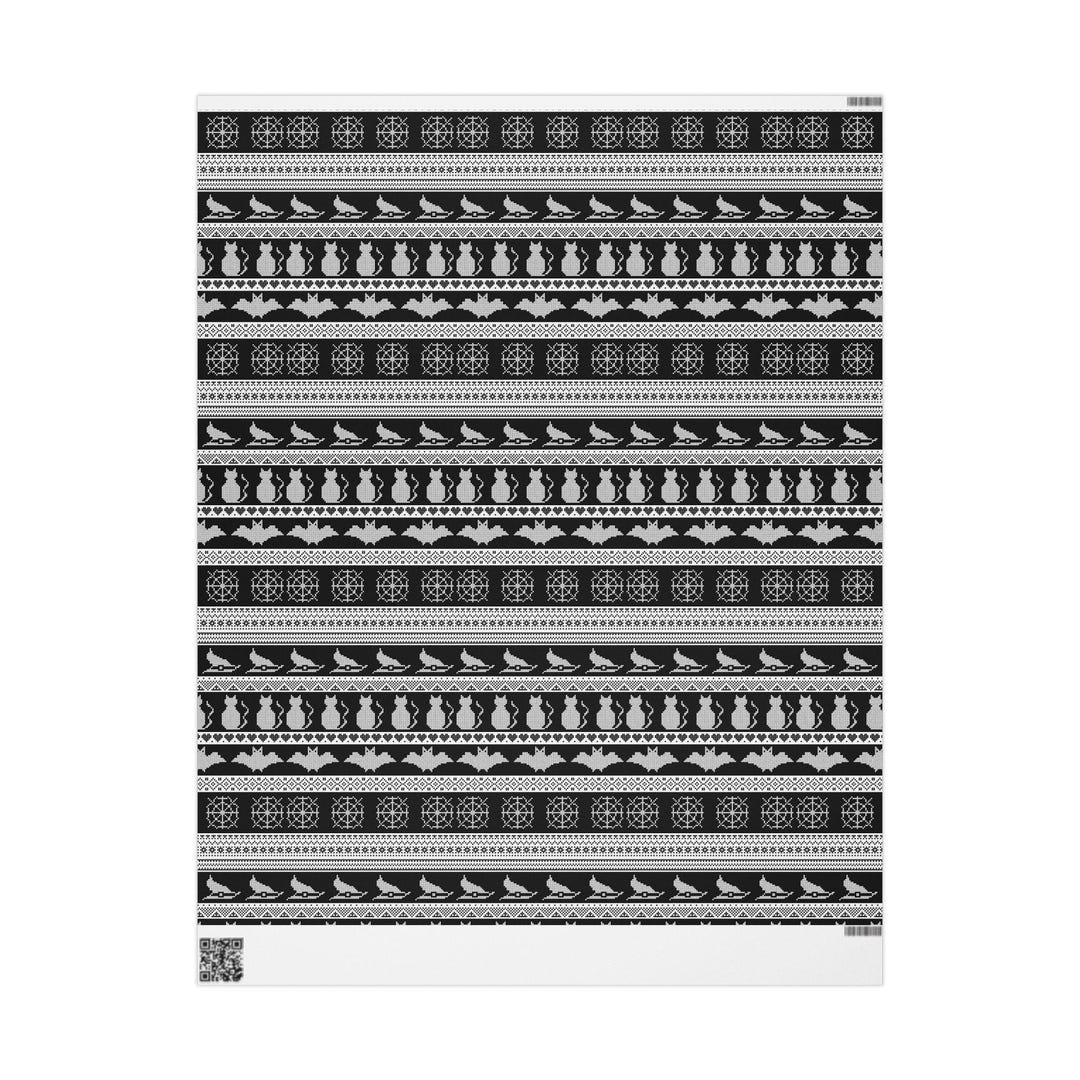 Spooky Fair Isle Wrapping Paper - Etsy