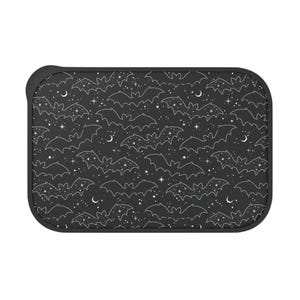 Bento Box, Gothic Bat Printed Lunch Container With Utensils, Lunch Box ...