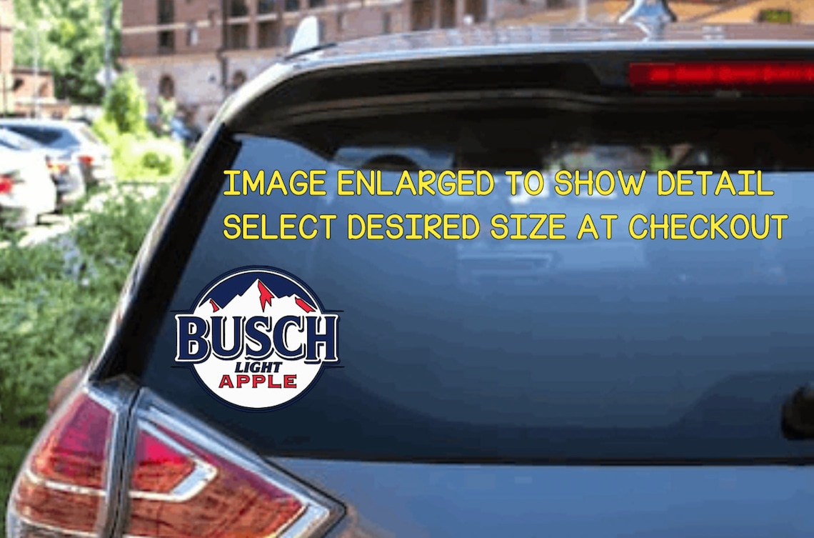 BUSCH LIGHT APPLE Decal Permanent Vinyl Sticker | Etsy