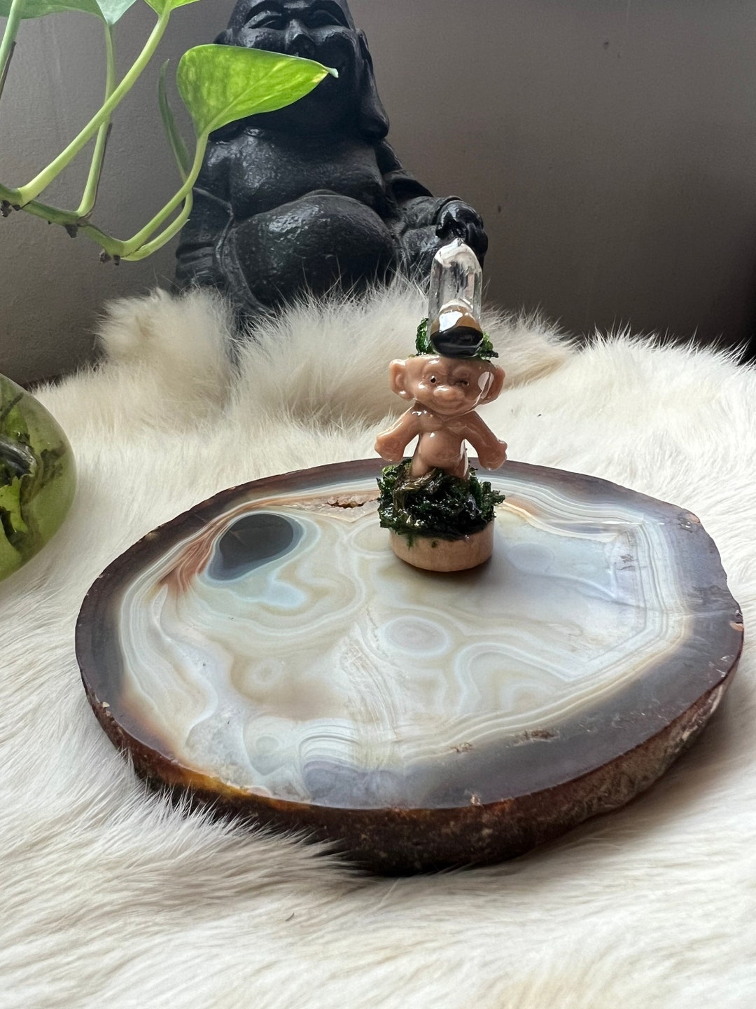 Timber the Tigers Eye Crystal Troll - Etsy