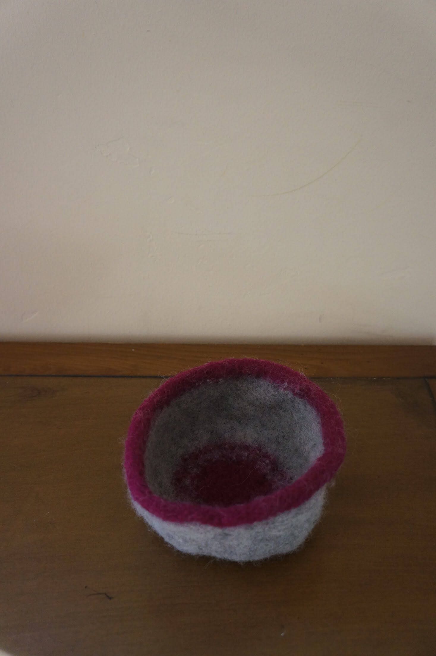 Purple Hand Knit Bowl, Hand Felted Bowl - Etsy Denmark