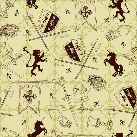 Knight Fabric Knighthood Fabric Knit by the Yard Knights - Etsy