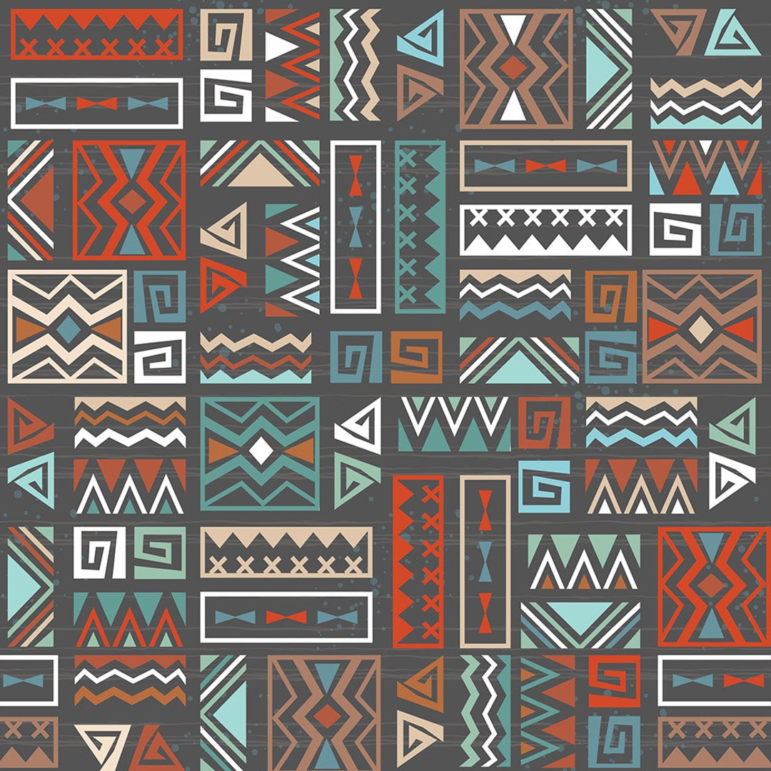 S54 Aztec Fabric Woodland Fabric Indian Fabric Cotton Fabric Indian ...