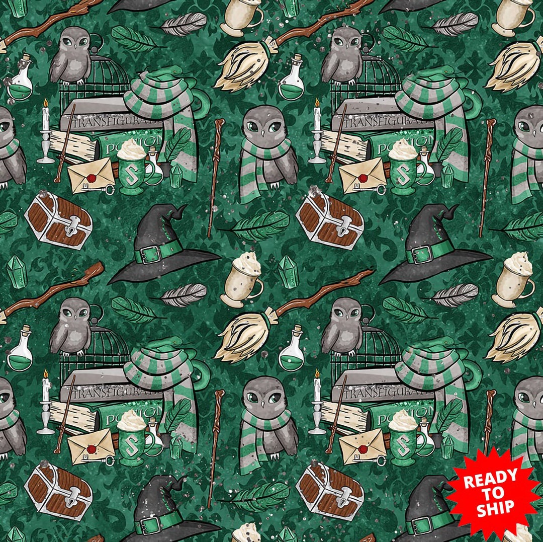 Wizard Fabric, Wizard Prints, Owl Fabric, Magic Fabric, Wizards Fabric ...