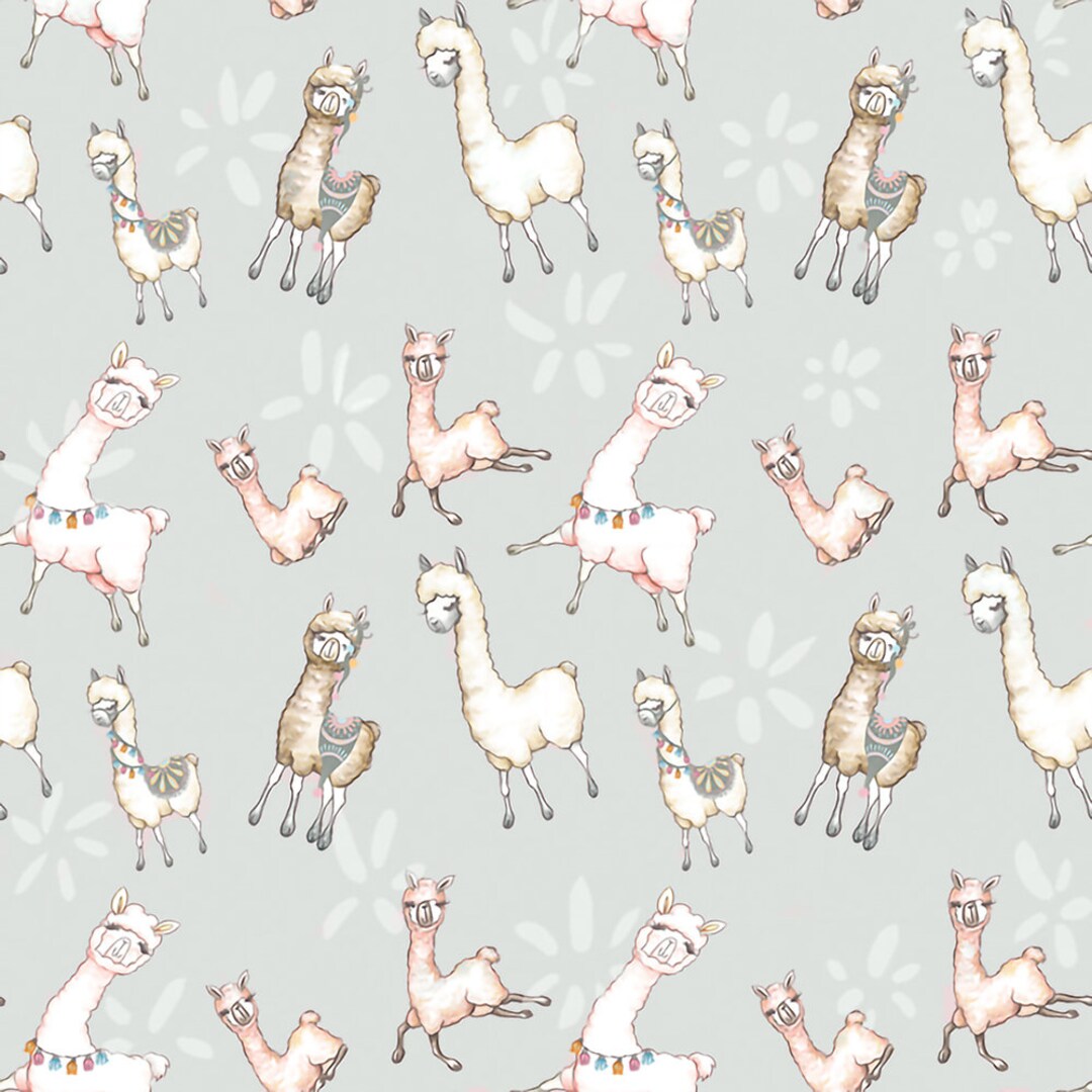 Llama Fabric, Llama Prints, Llama Fabric, Fabric by the Yard, Knit by ...