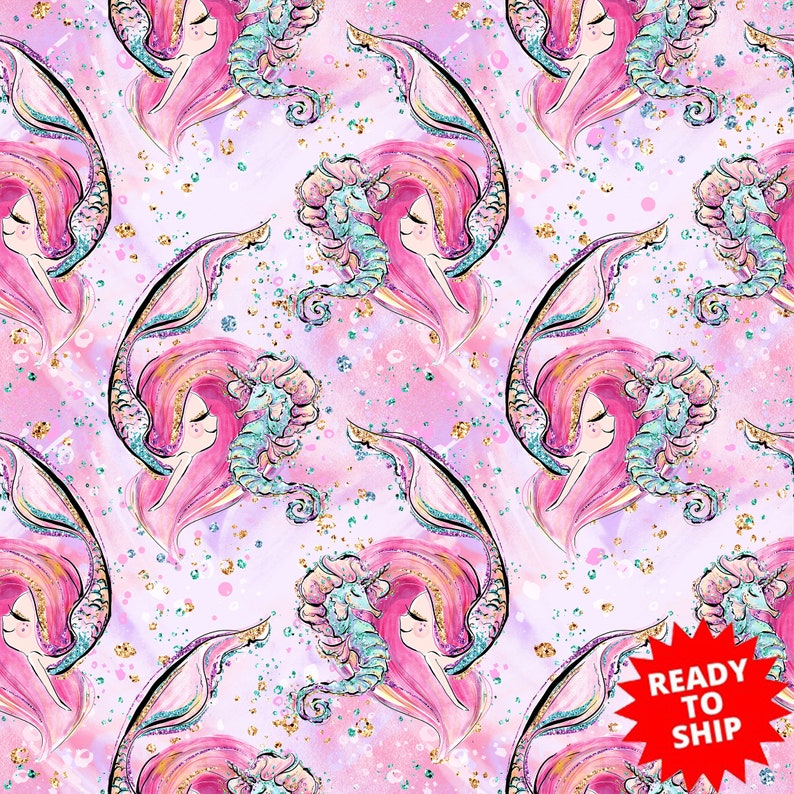 Mermaid Fabric Mermaid Prints Scales Fabric Cotton Fabric - Etsy